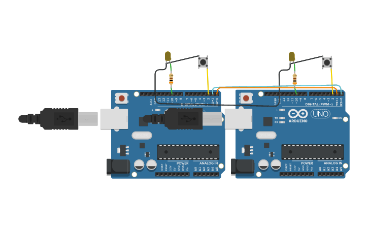 Circuit design ID UART COMMUNICATION - Tinkercad