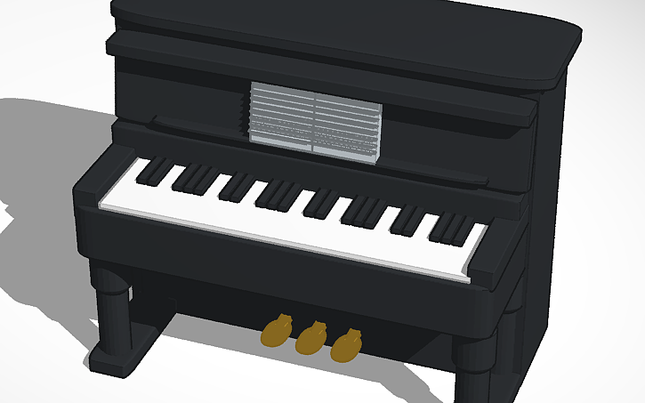 3D design piano - Tinkercad