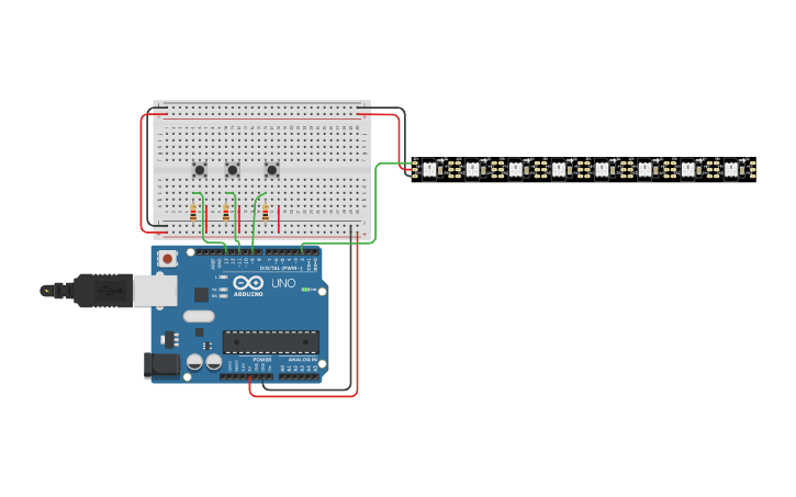 Circuit design IDM LED Strip - Tinkercad