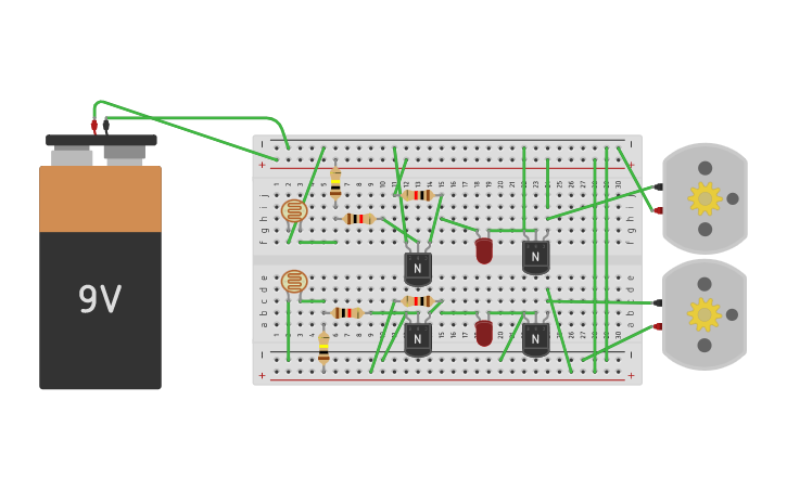 Circuit design LDR-Motor | Tinkercad