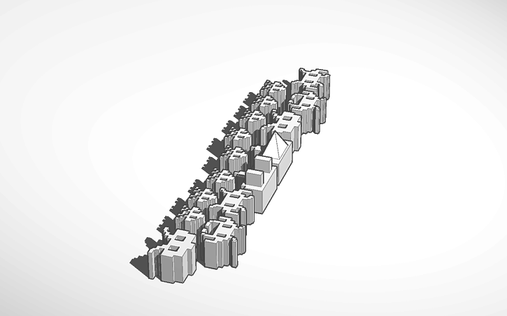 3D design 3D design White Side Space Invaders Chess Set | Tinkercad