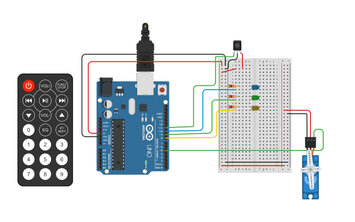 Circuit design Lab Project - Controlling Servo Motor and LED using IR ...