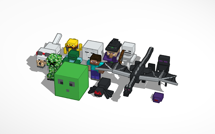 3d Design Minecraft Characters Tinkercad