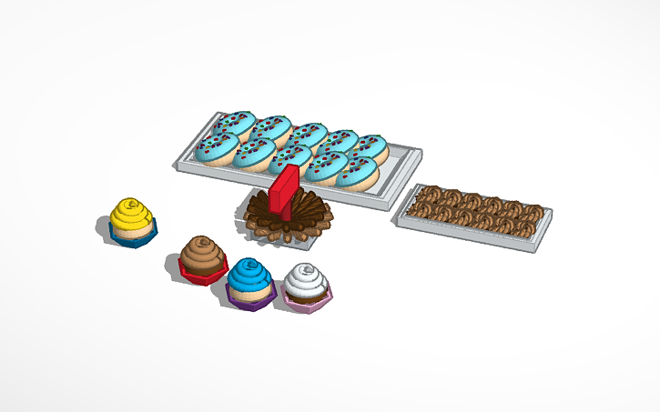 3D design Bakery Food Continued - Tinkercad