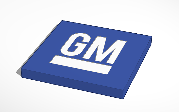 3D design GM sign - Tinkercad
