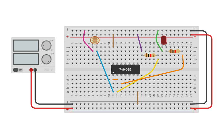 Circuit Design Light Detector Tinkercad