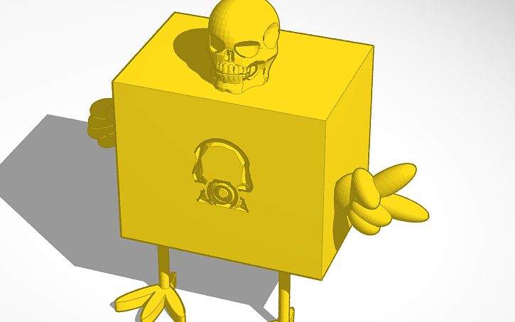 3D design skeleton in a box | Tinkercad