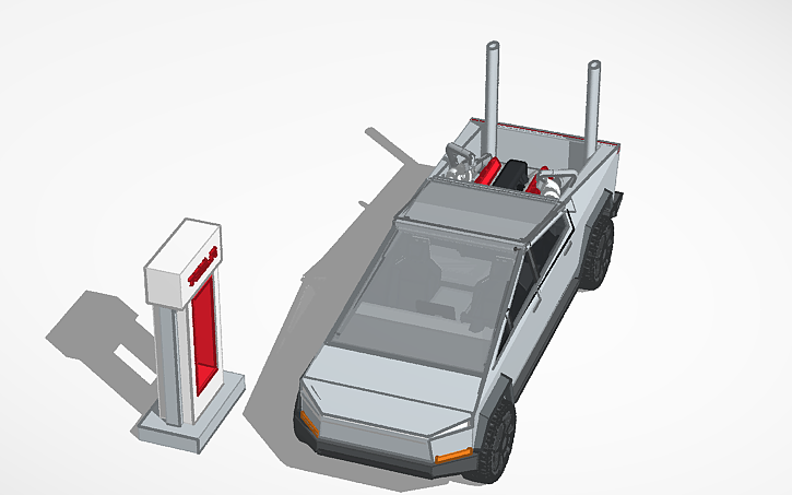3D design V8 Cyber Truck - Tinkercad
