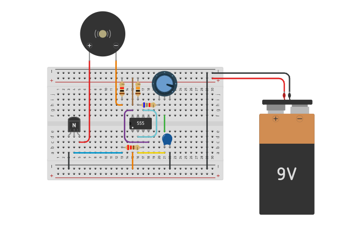 Circuit design Generador de sonido - Tinkercad