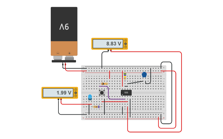 Circuit design Monostable Multivibrator Circuit - Tinkercad Circuit design Monostable Multivibrator Circuit - Tinkercad