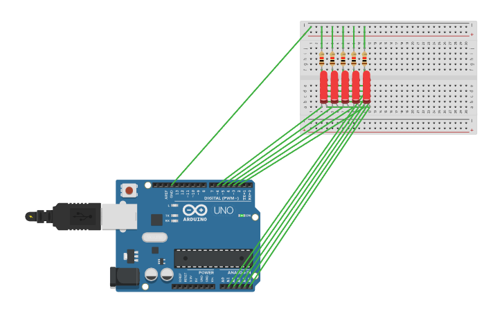 Circuit design RECIO, EM_5X5 LED MATRIX ACTIVITY | Tinkercad