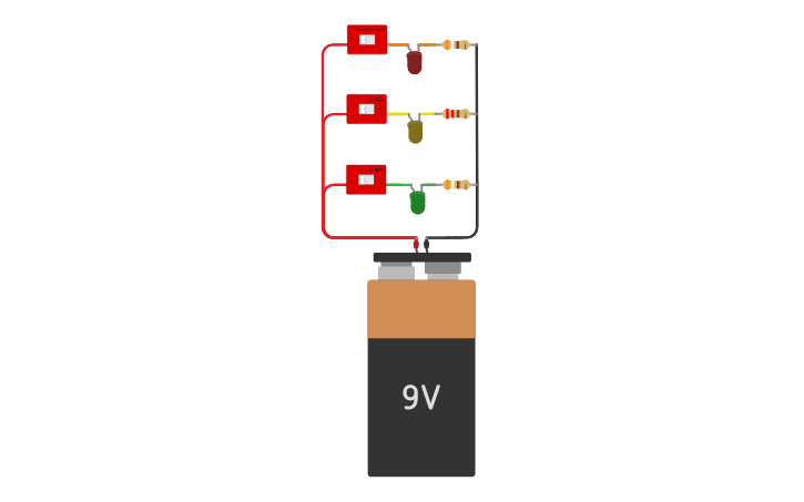 Circuit design 1 - manual switch traffic light | Tinkercad Circuit design 1 - manual switch traffic light | Tinkercad