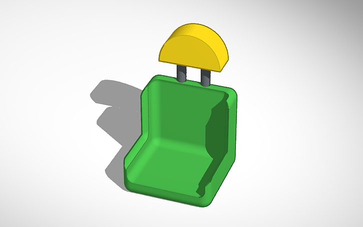 3D design Bucket Seat Green V0 - Tinkercad
