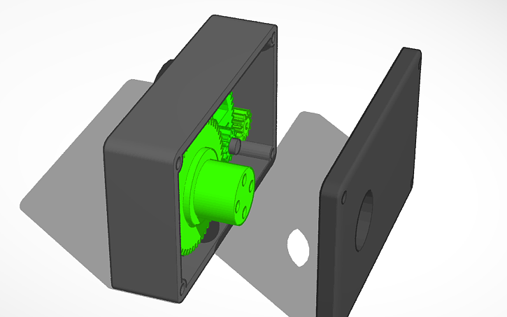 3D design enclosed arduino reduction gearbox (no mounts) | Tinkercad
