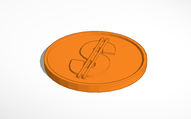 3D design Plinko token | Tinkercad