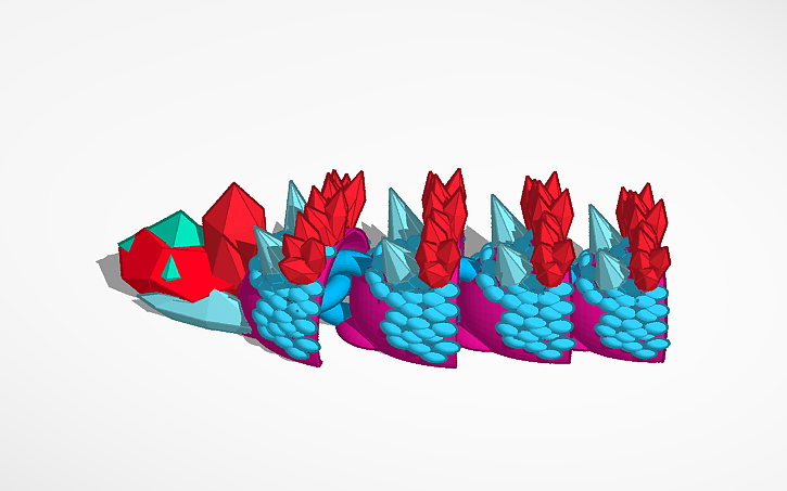 3d Design Articulated Dragon Tinkercad 