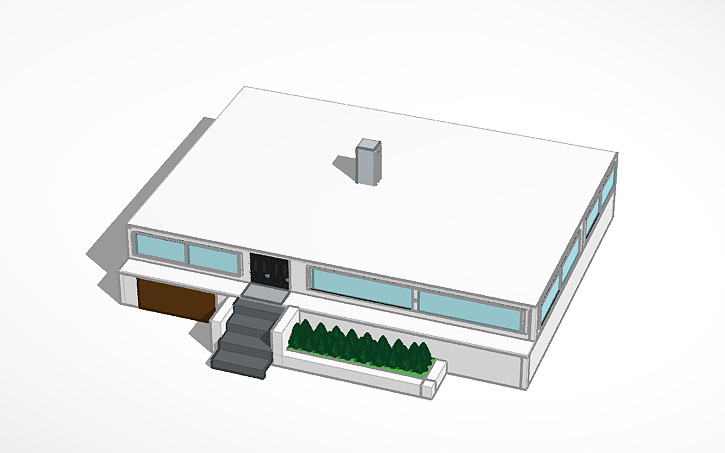 3D design Casa Moderna de 2 pisos - Tinkercad