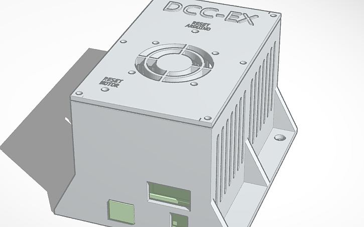 3D design DCC-EX Mega 2560 and Motor Shield Case - Tinkercad