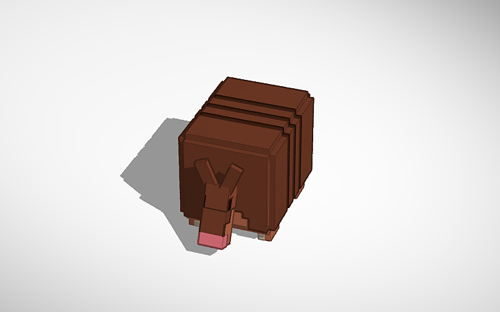 3D design Minecraft Armadillo - Tinkercad