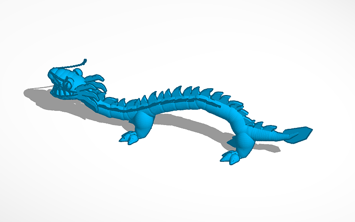 3D design Chinese Dragon - Tinkercad