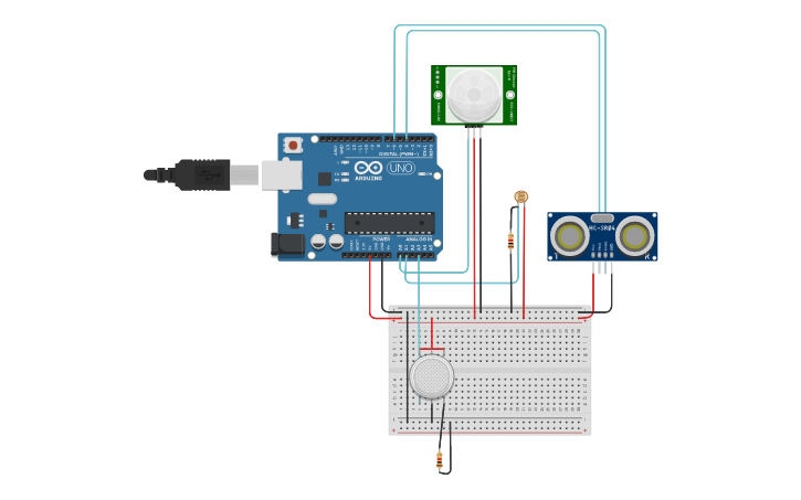 Circuit design Task1_Smart Home - Tinkercad