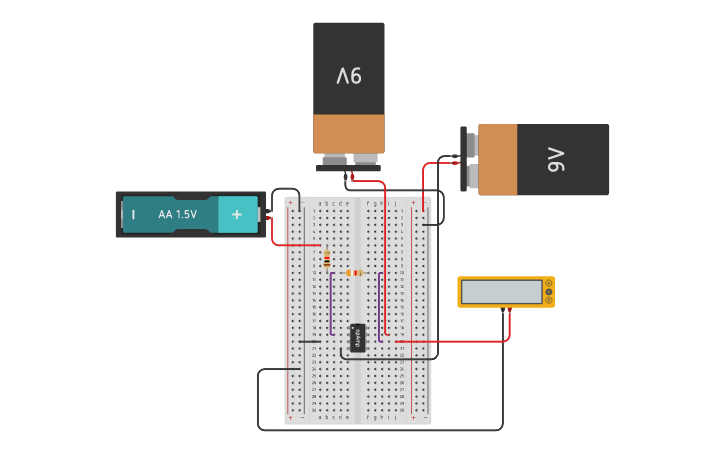 Circuit Design Inverting Amplifier Tinkercad