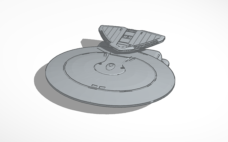 3D design (Improved) Nebula Class Starship - Tinkercad
