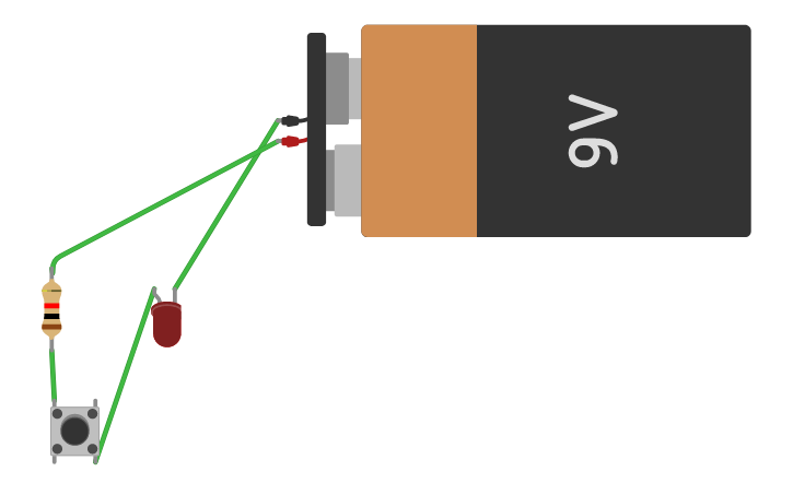 Circuit design led switch - Tinkercad