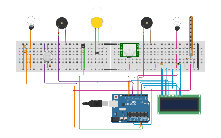 Circuit design Home Automation - Tinkercad