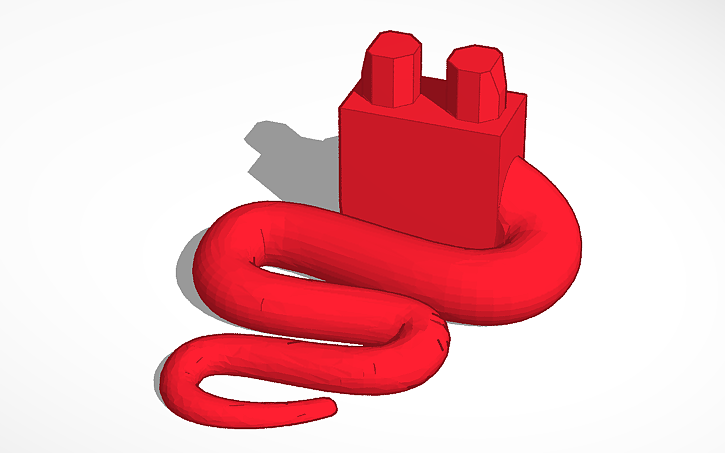 3D design lego snake tail - Tinkercad