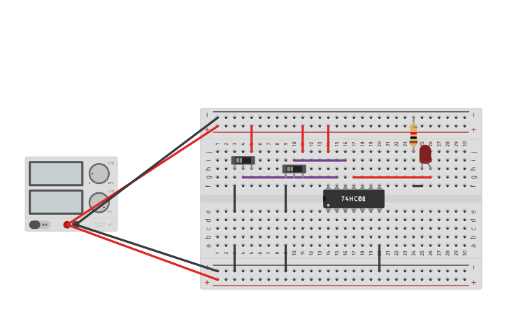 Circuit design AND GATE | Tinkercad
