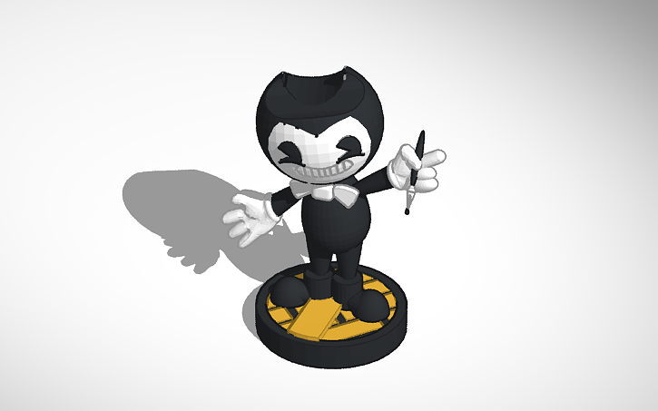 3D design Bendy is now officially in Super Smash Bro. Ultimate now ...