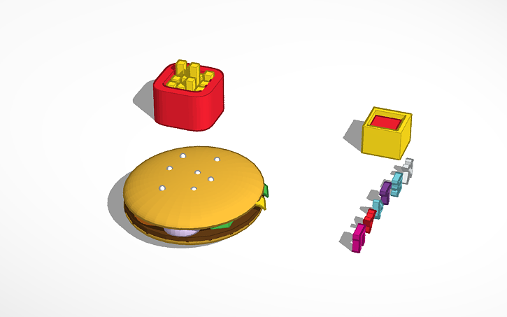 3D design Burger - Tinkercad