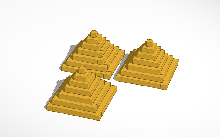 3D design the pyramids of giza - Tinkercad