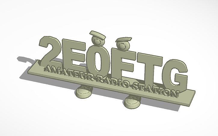 3D design Callsign Plaque Man | Tinkercad