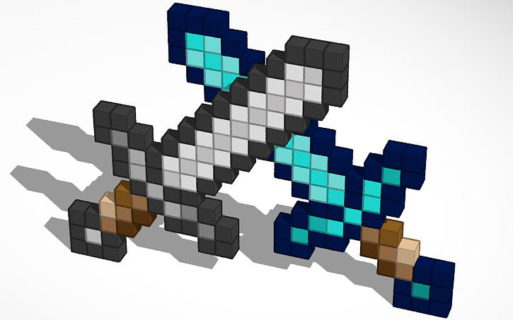 3D design Minecraft Duel Logo | Tinkercad