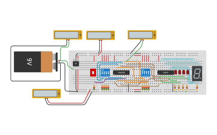 Circuit design Adder - Tinkercad