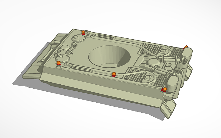 3D design Tiger 1 Hull with S mines - Tinkercad