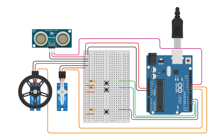 Circuit design Camera Rotating Claw - Tinkercad