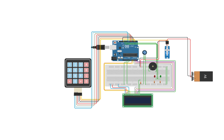 Circuit design Copy of Caja Fuerte con Arduino - Tinkercad