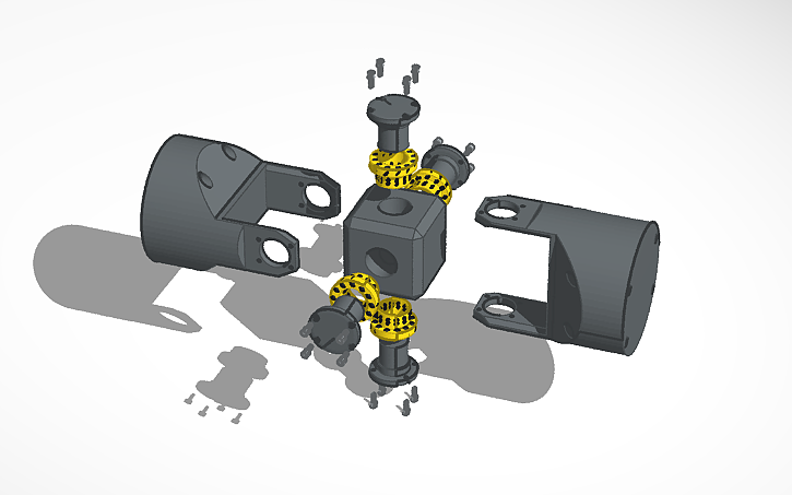 3D design universal joint - Tinkercad