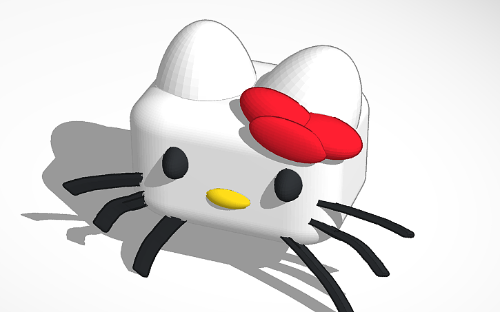 3D design hello kitty - Tinkercad