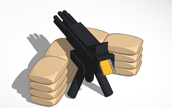 3D design Machine-Gun | Tinkercad