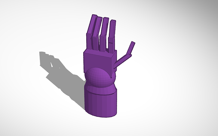 3D design prosthetic hand - Tinkercad