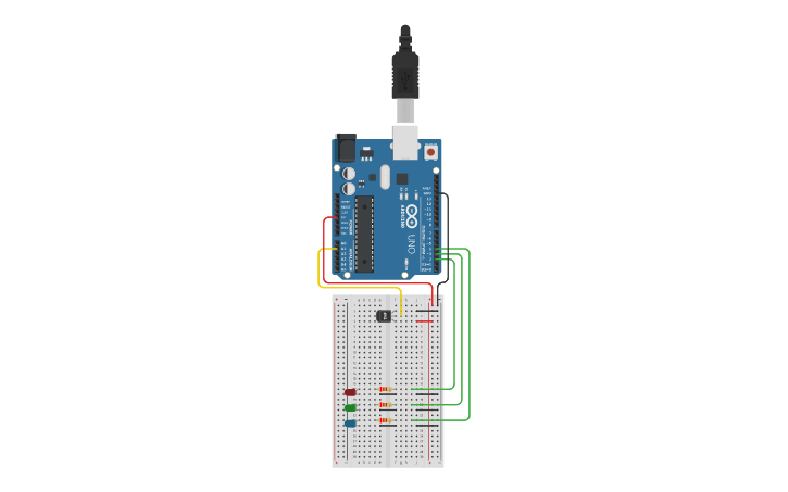 Circuit design Temperature - Tinkercad