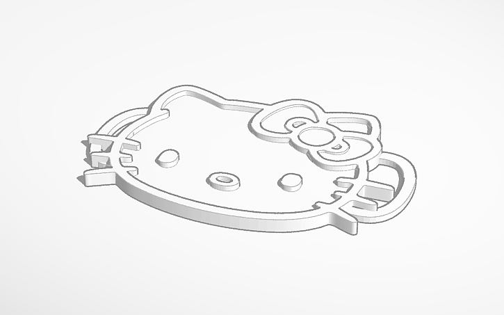 3D design Hello Kitty - Tinkercad