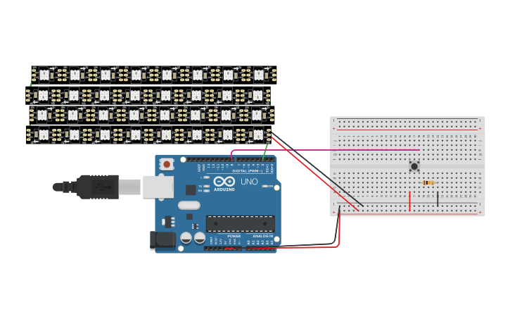 Circuit design Neopixel 1 | Tinkercad
