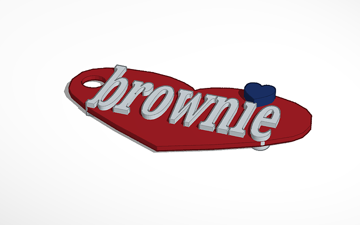 3D design MCPL Brownie keychain sample (Ariel Howard) | Tinkercad