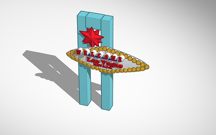3D design las vegas sign - Tinkercad