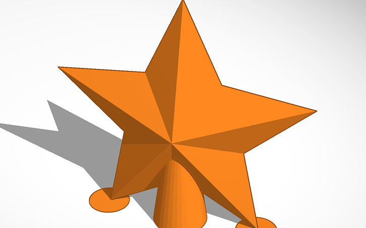 3D design Christmas Tree Star - Tinkercad